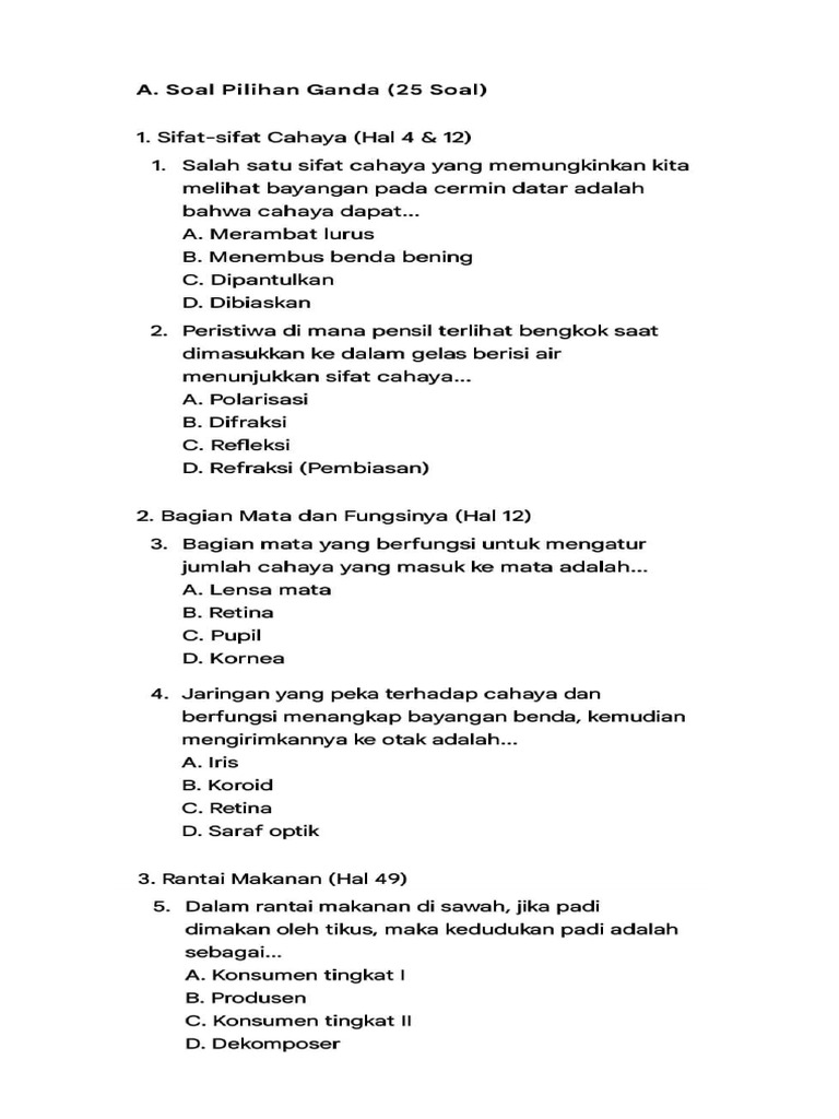 Soal Ulangan Kelas 3 Radit | PDF