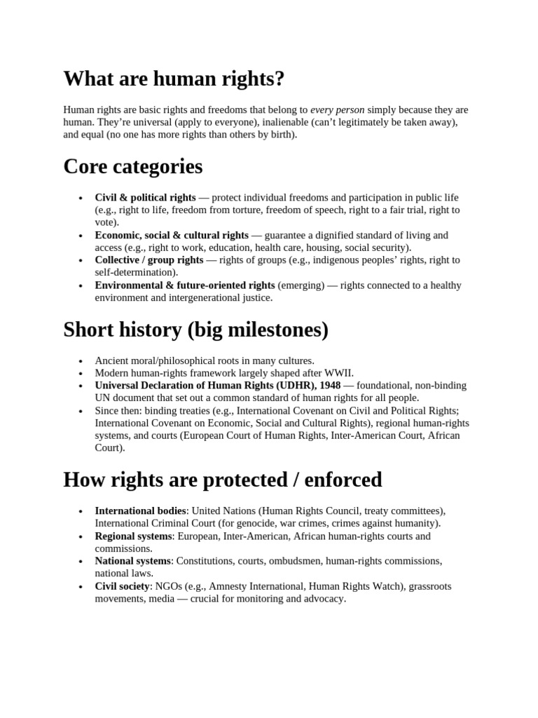 What Are Human Rights | PDF | Human Rights | United Nations