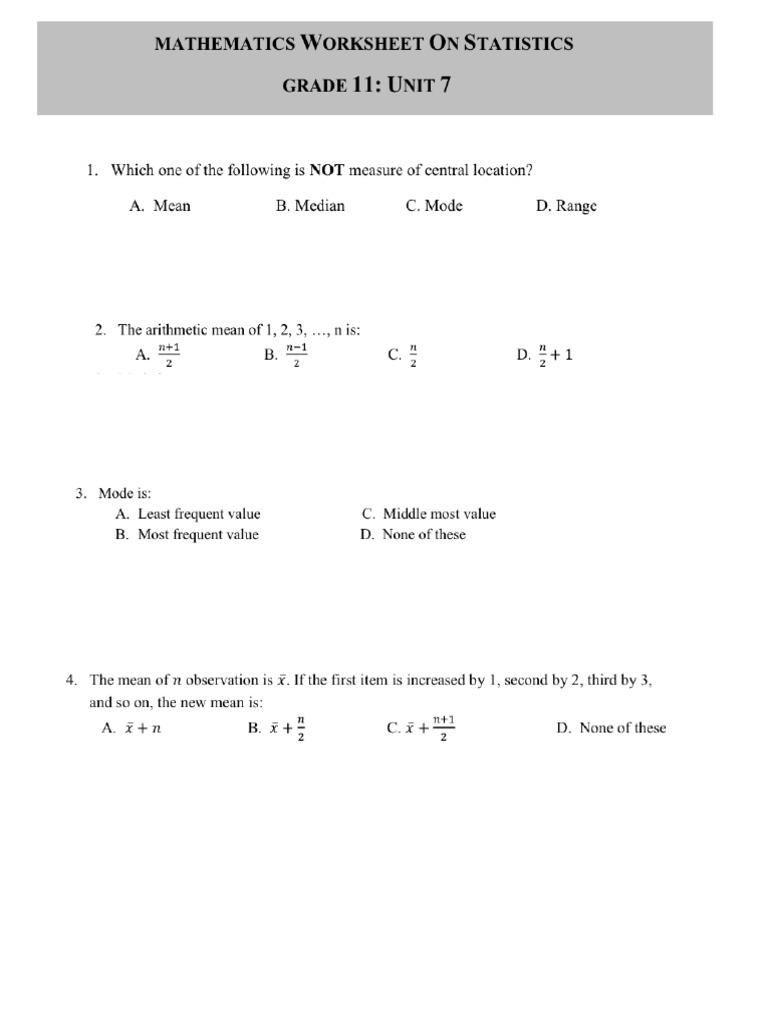 Maths Worksheet | PDF