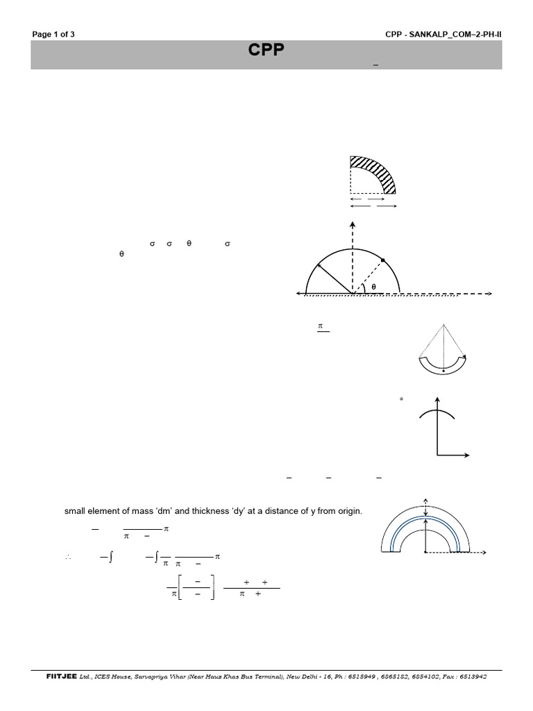 2 COM Panini | PDF | Center Of Mass | Sphere