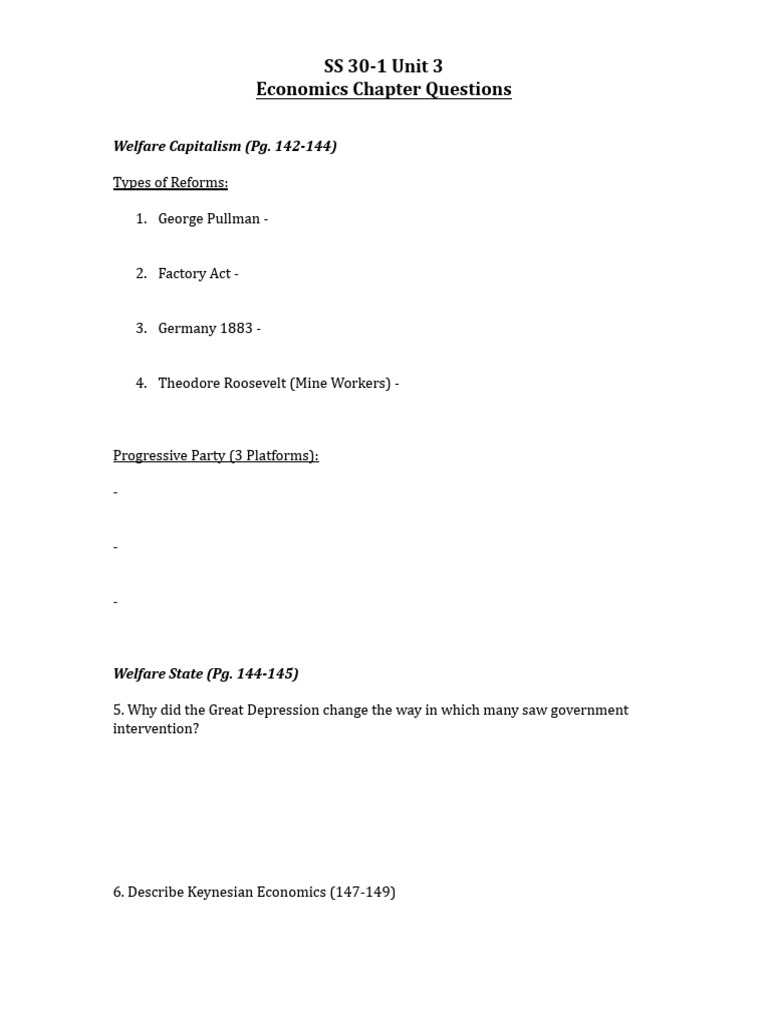 Unit 3 Chapter Questions | PDF | Great Depression | Business Cycle