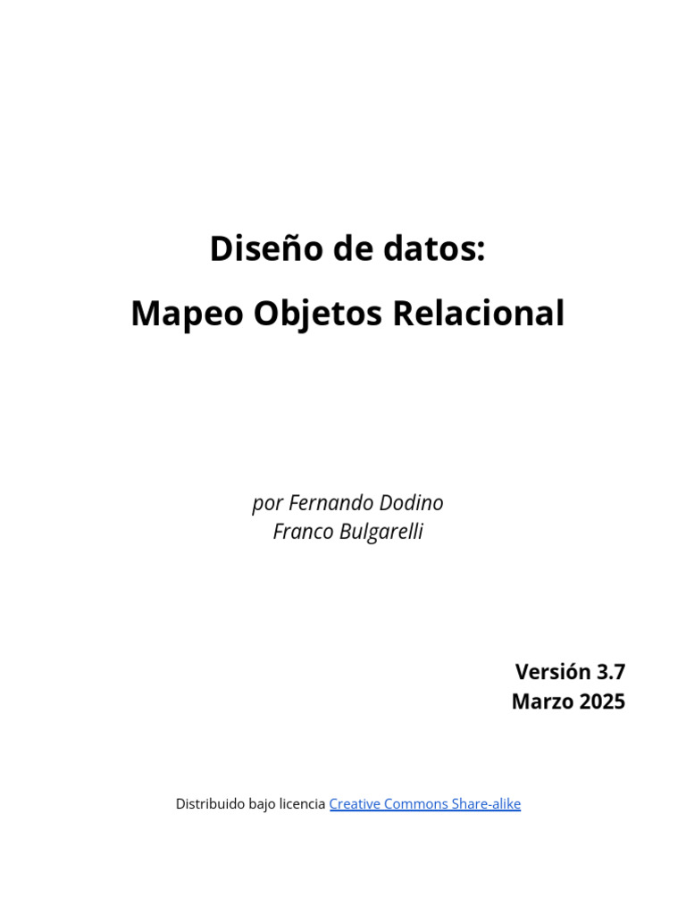Apunte Mapeo Objetos - Relacional | PDF | Base de datos relacional ...