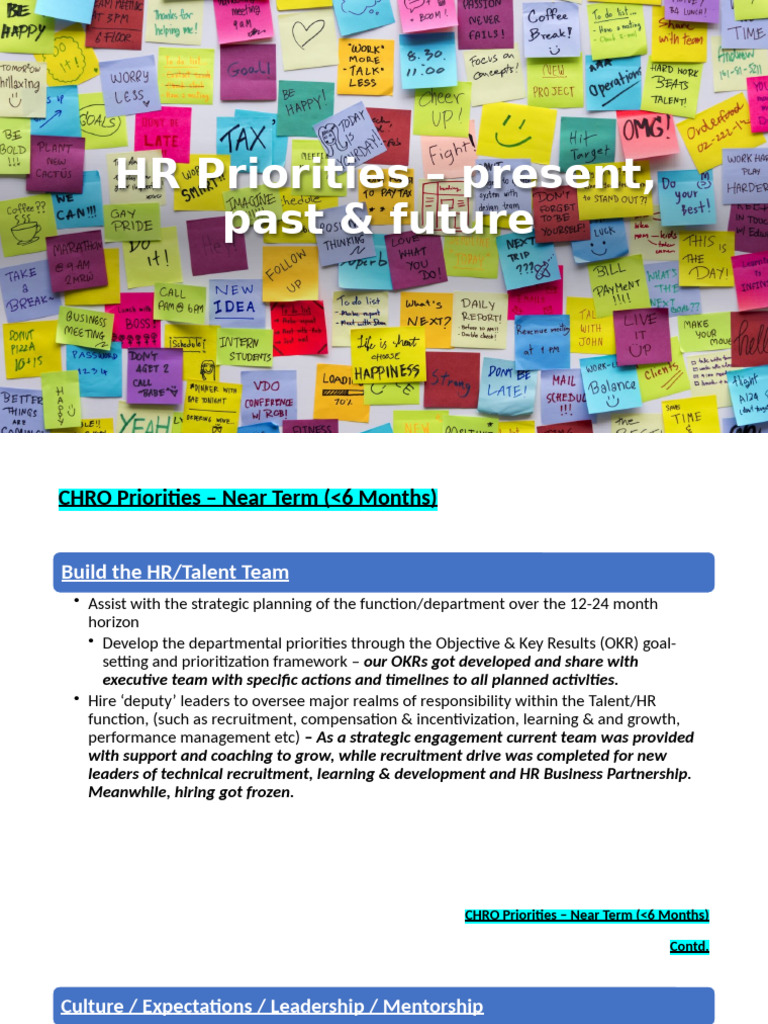 HR Priorities - Past, Present and Future | PDF