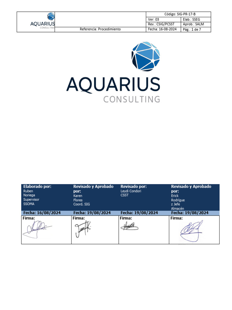 SIG-PR-17-B - Manipulación y Almacenamiento de Materiales, Productos Químicos y Gases ...