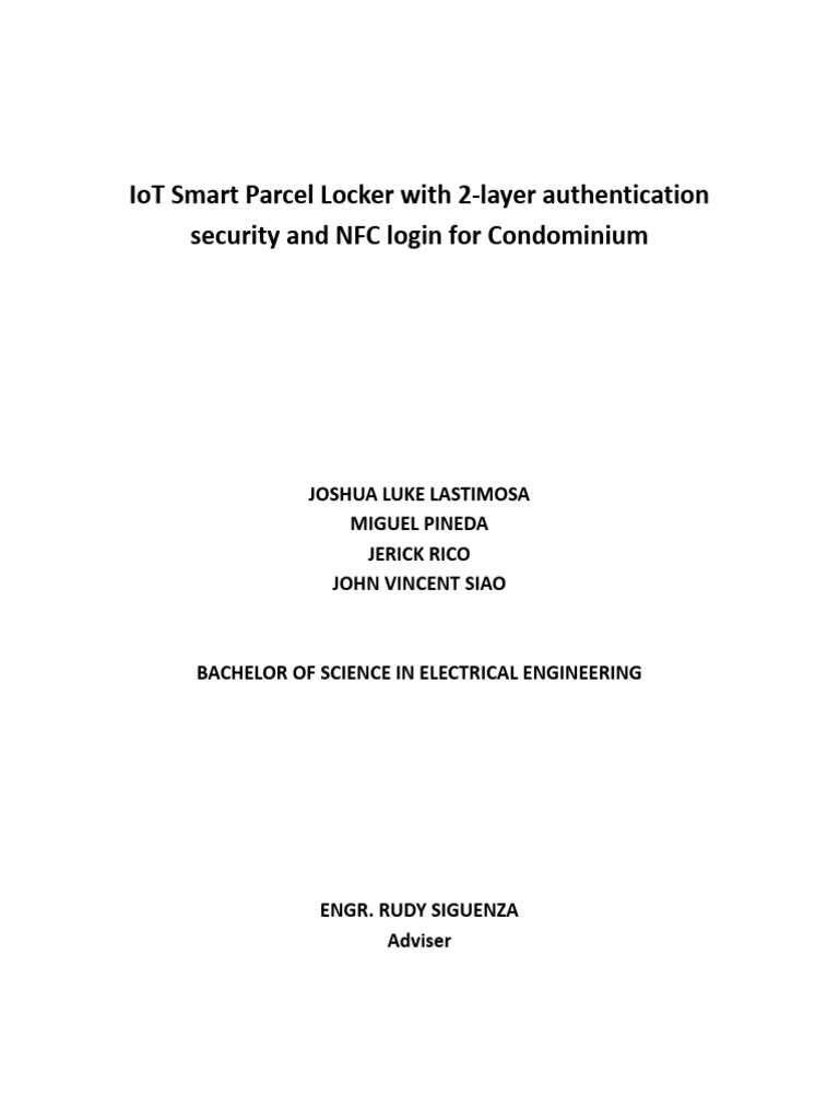 IoT Smart Parcel Locker With 2 Layer Authentication Security and NFC ...