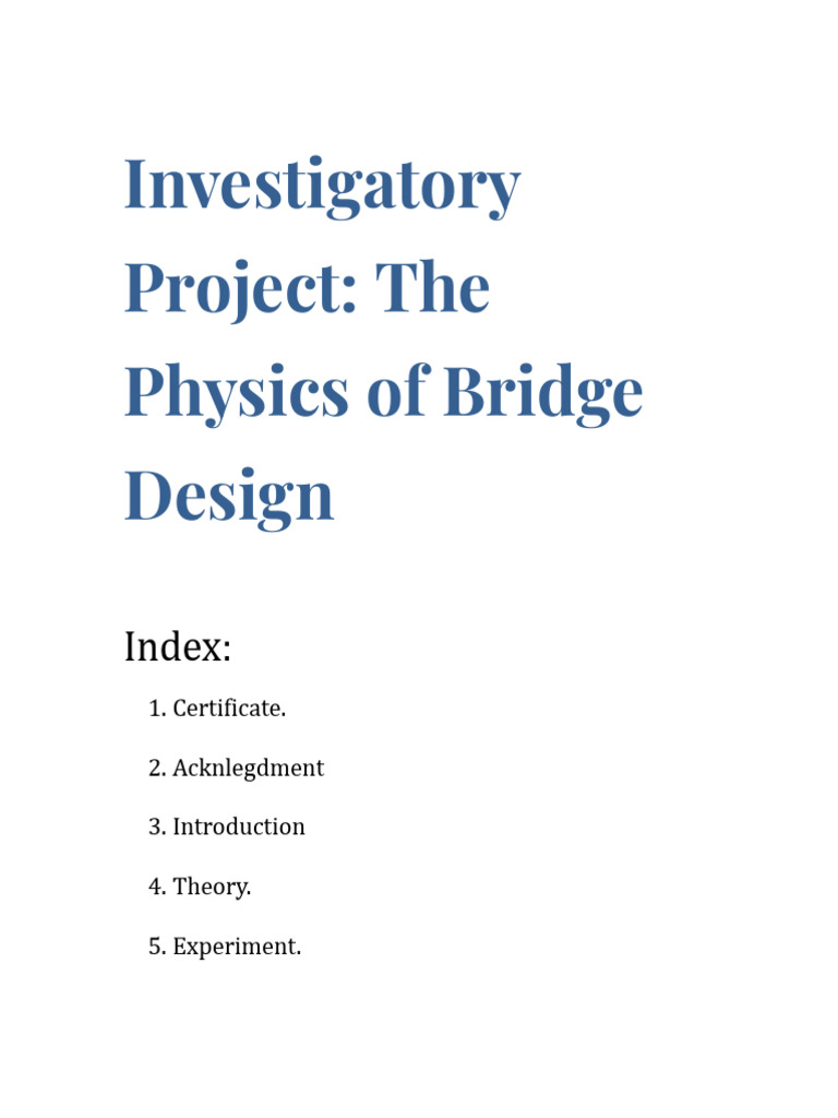 Physics of Bridge Design Project | PDF | Bridge | Truss