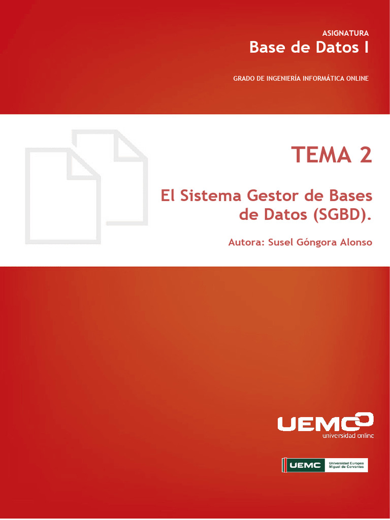 Tema 2 | PDF | SQL | Bases de datos