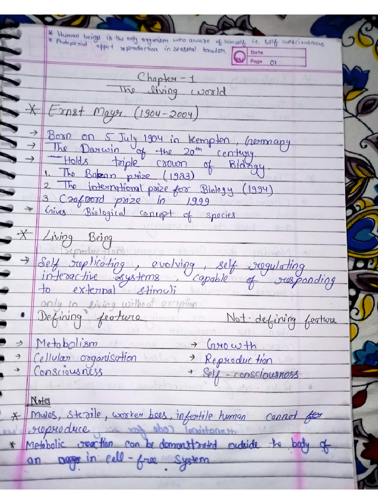 Bio CH 1 | PDF