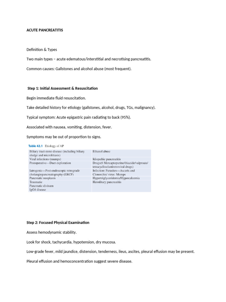 Acute Pancreatitis | PDF | Human Diseases And Disorders | Digestive ...