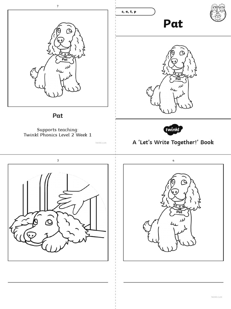Level 2 Week 1 Writing Minibook Pat BW | PDF