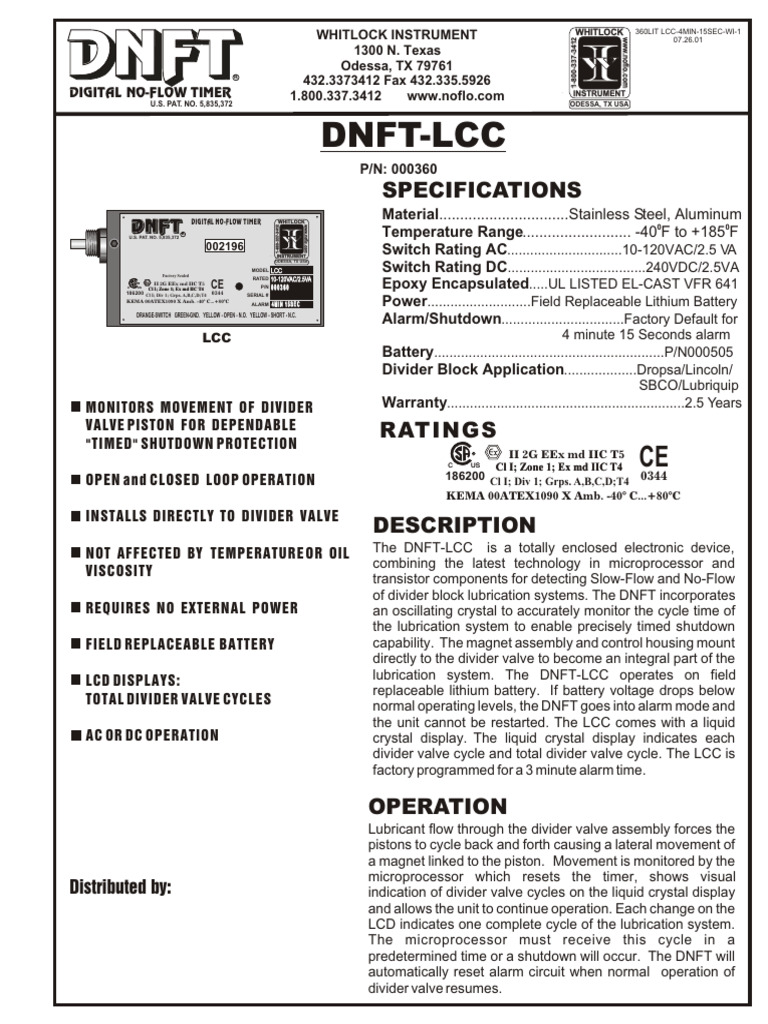 Digital No-Flow Timer Specifications | PDF | Vacuum Tube | Valve