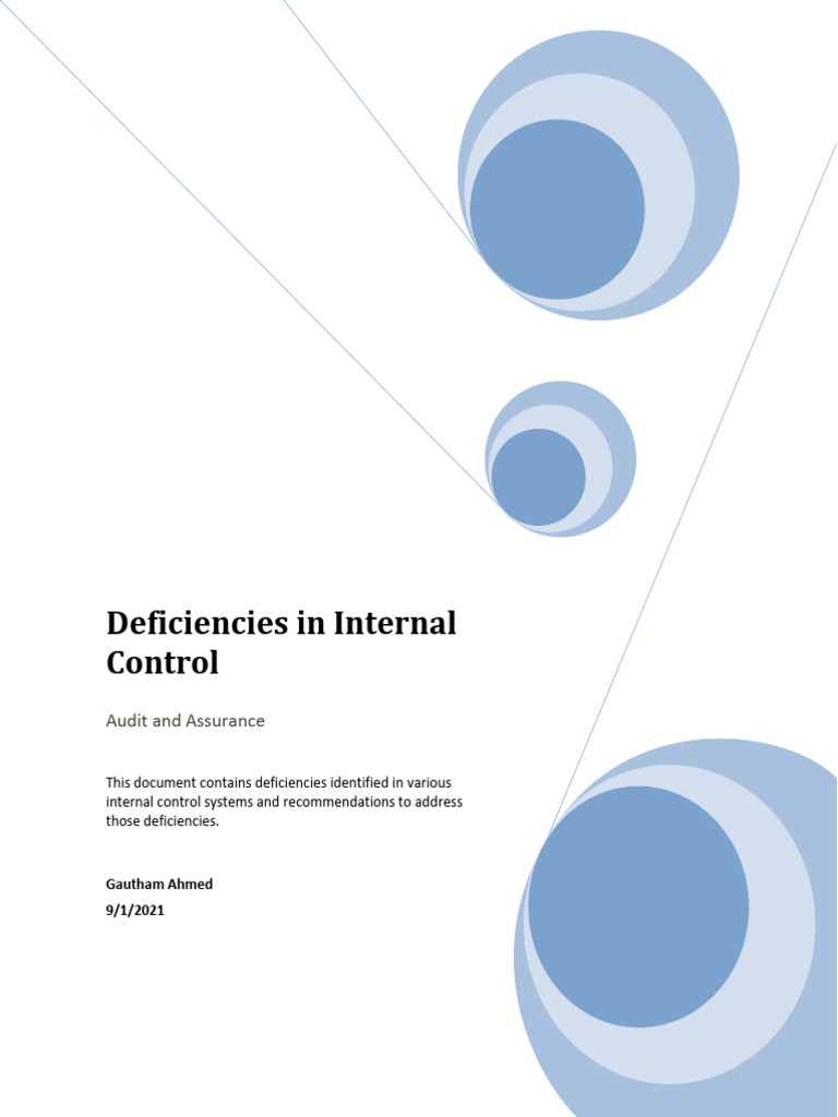 Internal Control Deficiencies (1) | PDF | Payroll | Accounts Payable