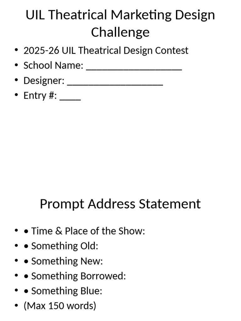 UIL Marketing Design Challenge 2025-26 | PDF
