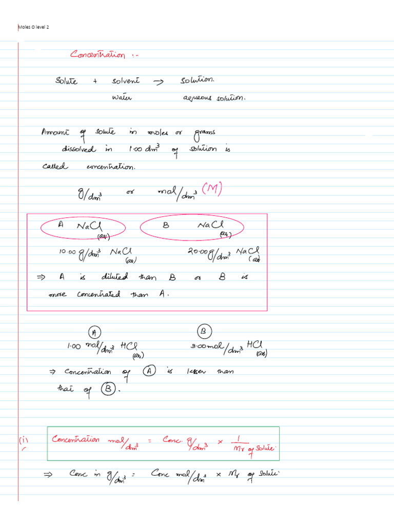 mole O level 2 | PDF