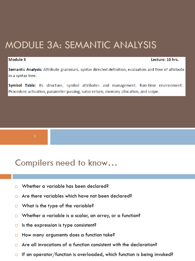 Compiler Design Module 3a. Syntax Directed Definitions | PDF | Programming Language | Semantics