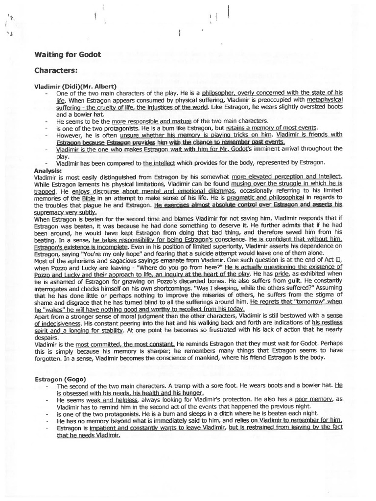 Waiting For Godot Analysis | PDF