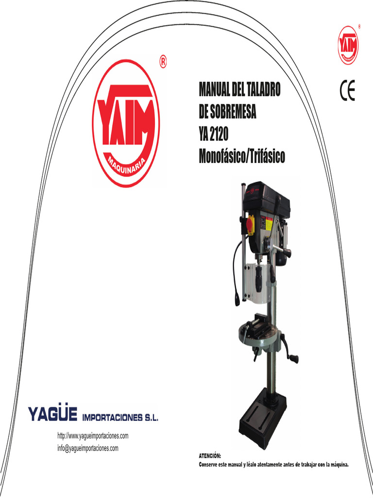 Manual Ya 2120 M T | PDF | Perforar | Bienes manufacturados