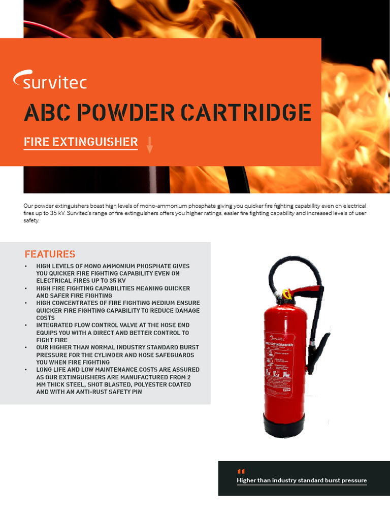 Fire-Extinguisher Unitor DP P6P M18 6KG Data Sheet & Specification ...