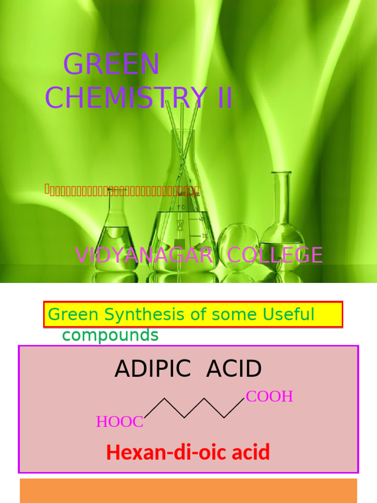 Green-Synthesis PD | PDF | Amine | Cyanide