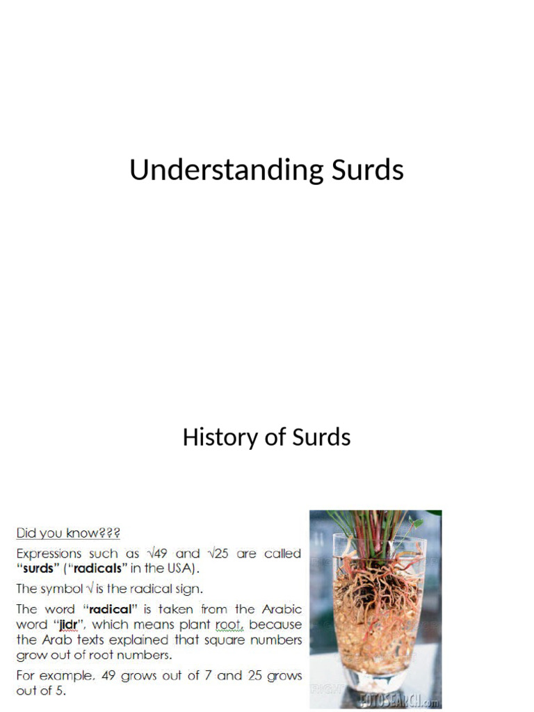 Understanding Surds: Types & Operations | PDF