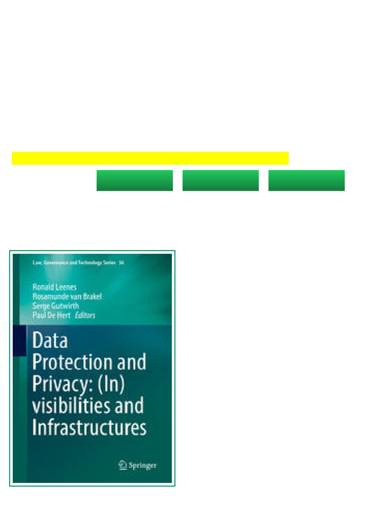 (Ebook) Data Protection and Privacy: (In)visibilities and ...