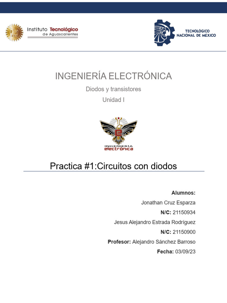PRACTICA#1 Circuitos Con Diodos | PDF | Diodo | Unión PN