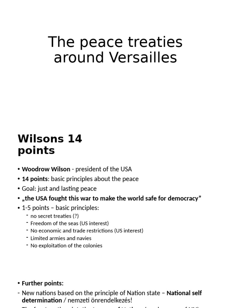 1 The Peace Treaties Around Versailles | PDF | Treaty Of Versailles ...