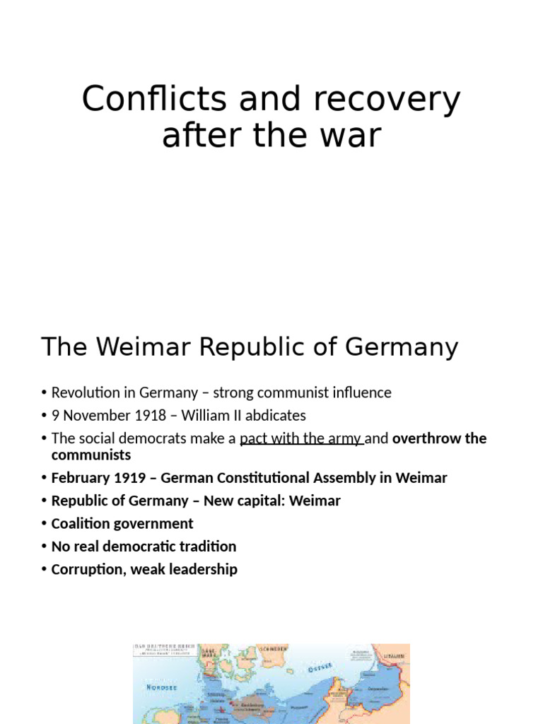3 Conflicts and Recovery After The War | PDF
