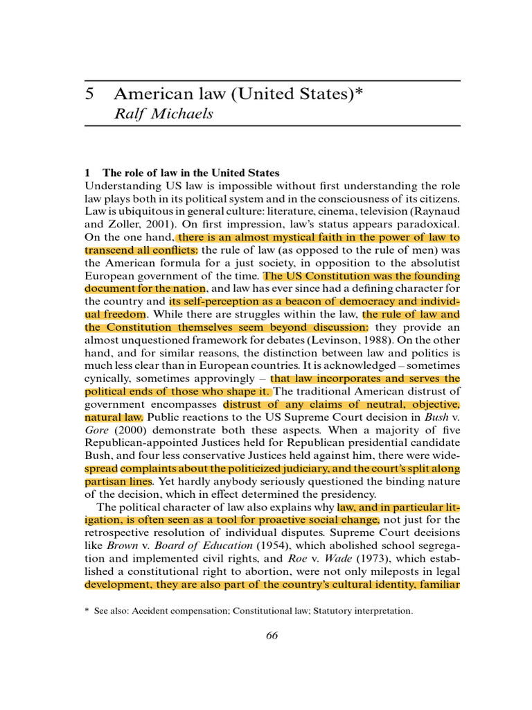 American Law (USA) (1) | PDF | Damages | Lawsuit