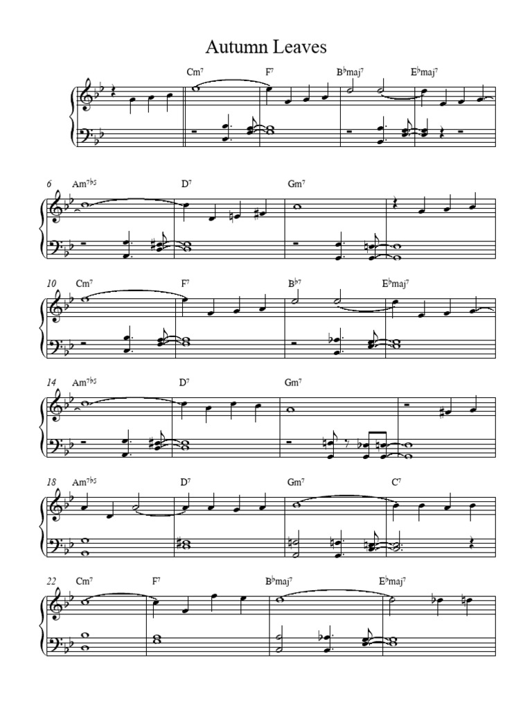 Autumn Leaves Notes | PDF