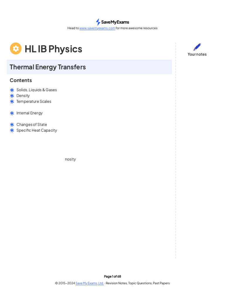 Thermal Energy Transfers | PDF | Gases | Temperature