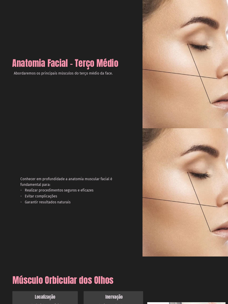 Músculos do Terço Médio da Face | PDF | Rosto | Olho humano