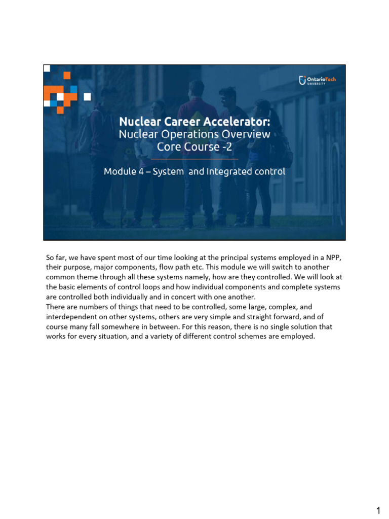 m4 Operations Overview Module 4 - System and Integrated Control | PDF ...