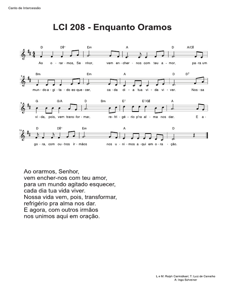 LCI 208 - Enquanto Oramos | PDF