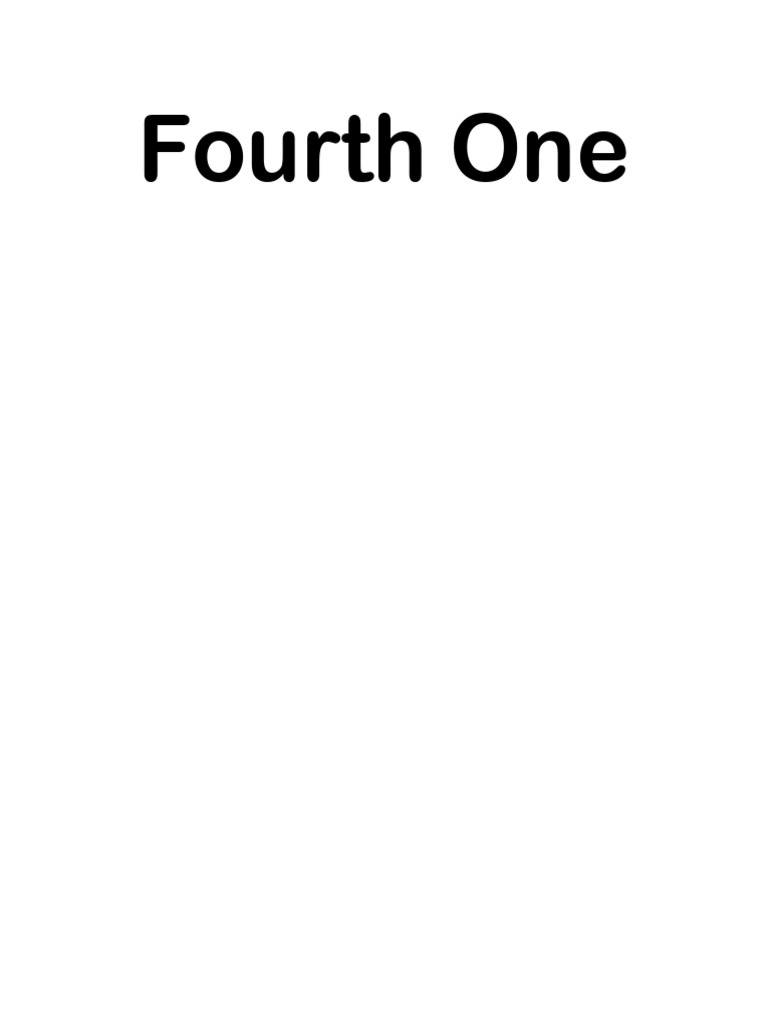 Fourth One | PDF