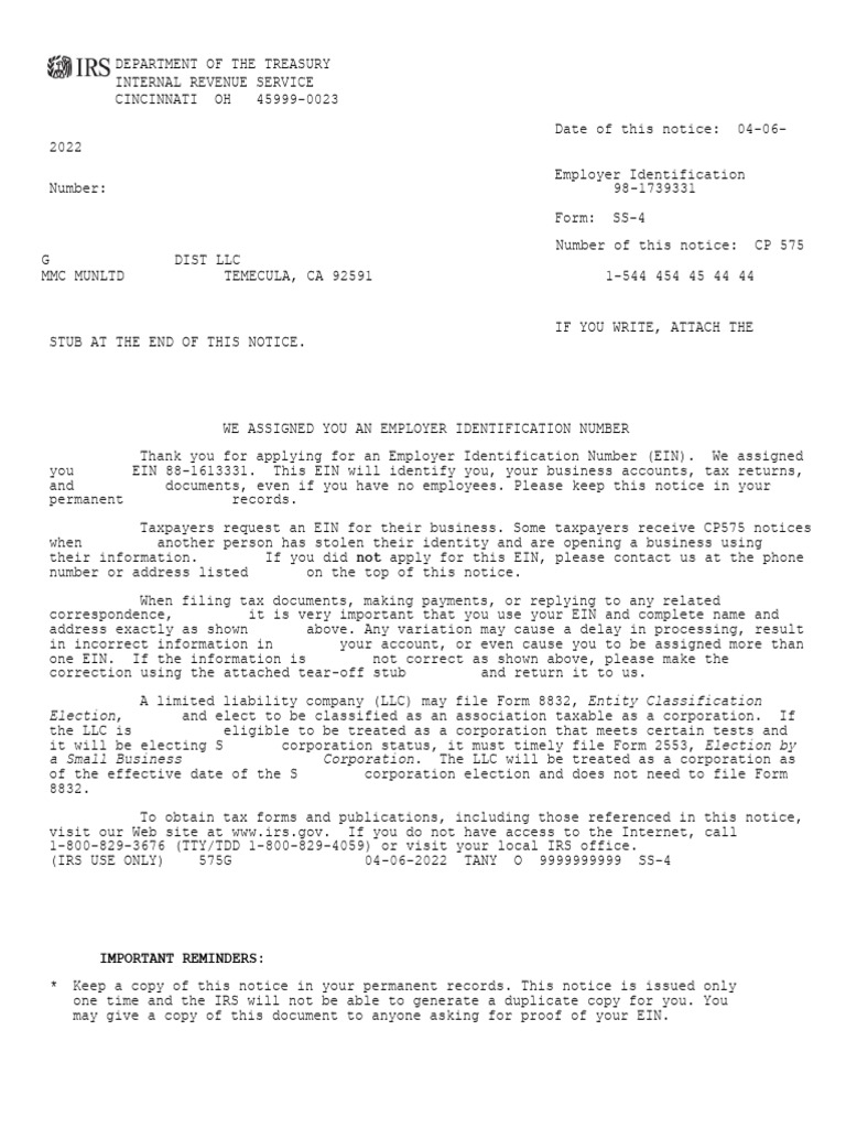 DIST LLC | PDF | Limited Liability Company | Irs Tax Forms