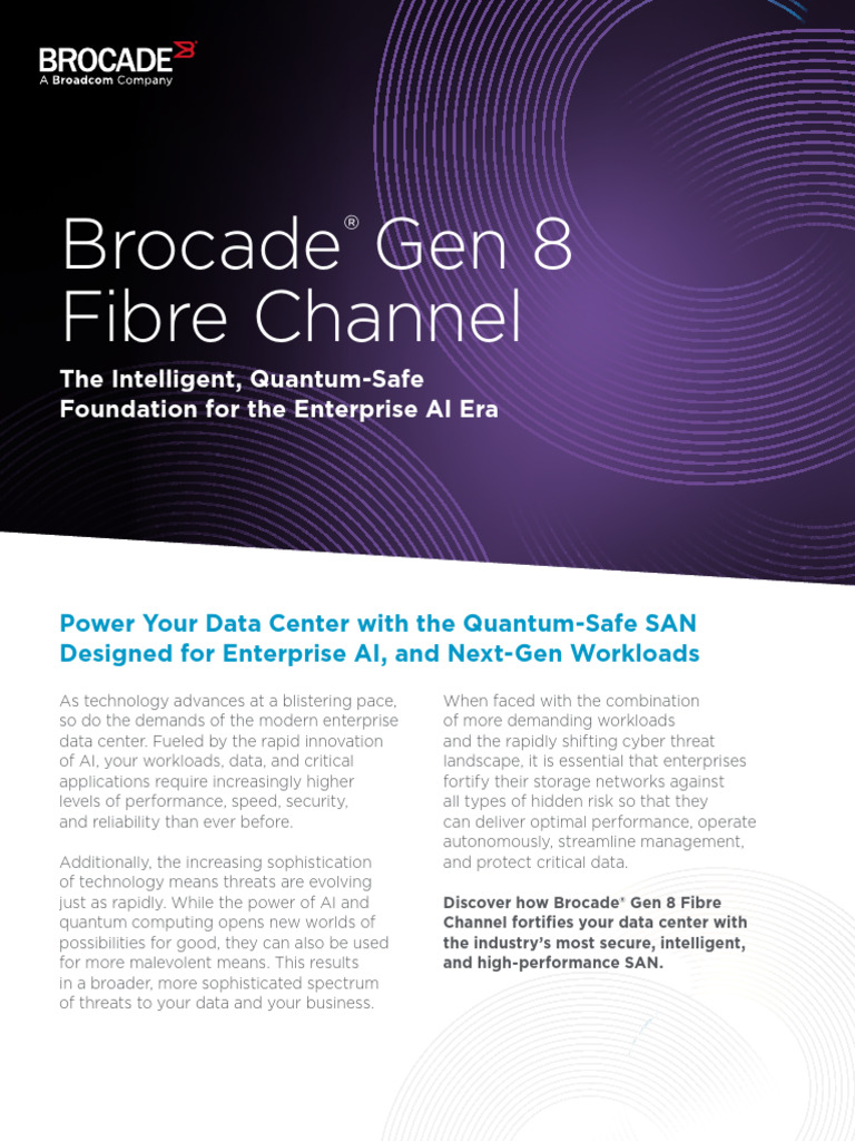 Brocade Gen 8 Solution Brief NOV2025 | PDF | Security | Computer Security