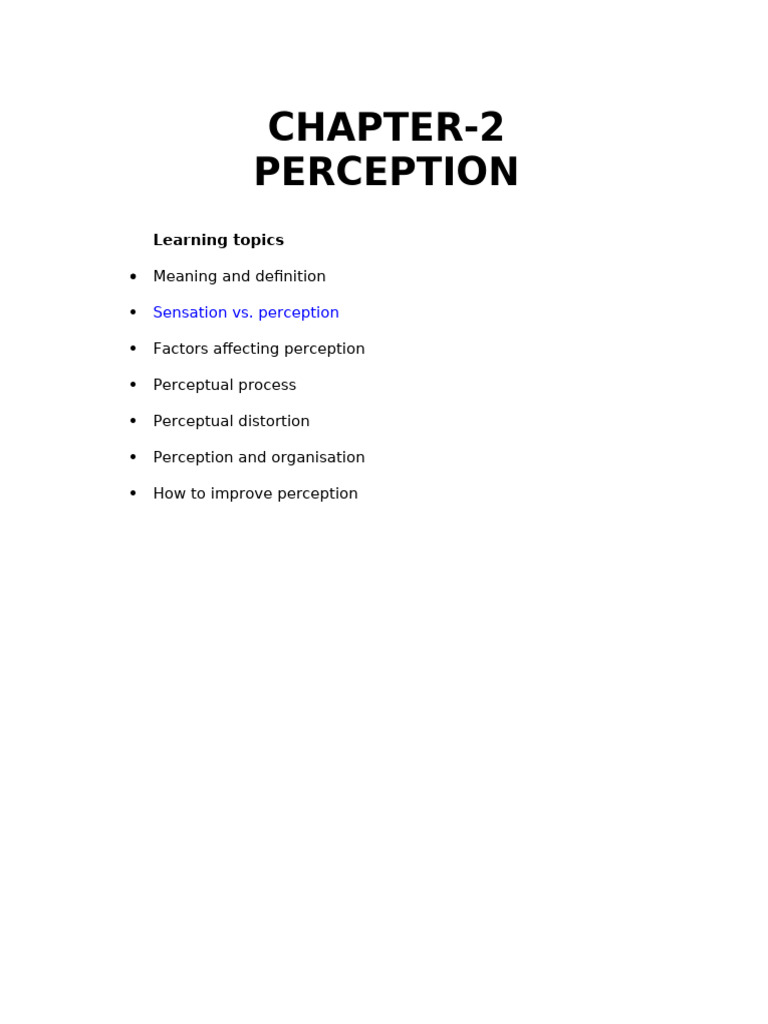 unit 2 OB | PDF | Senses | Perception