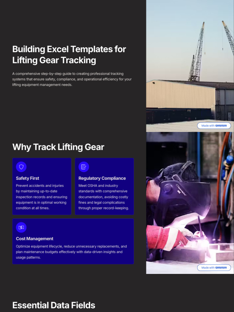 Building Excel Templates For Lifting Gear Tracking | PDF | Microsoft ...