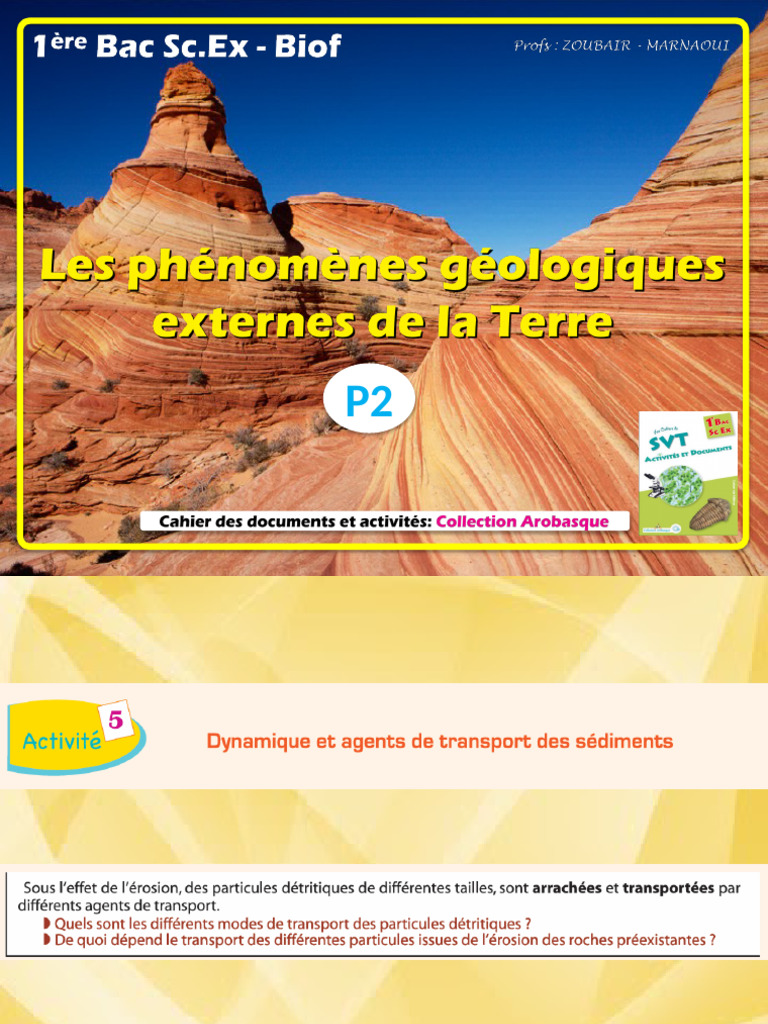 Zoubair - Marnaoui - Cours 1bac SC - Ex-Biof - Géologie Externe P2 | PDF