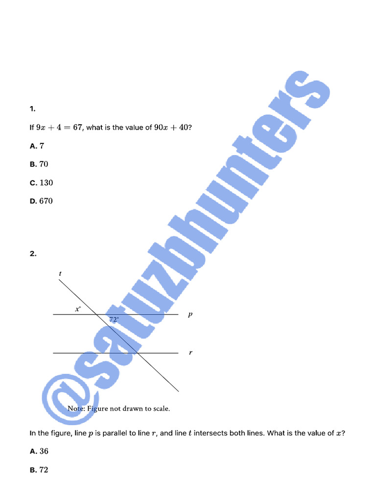 November 8 SAT Math Part2. | PDF