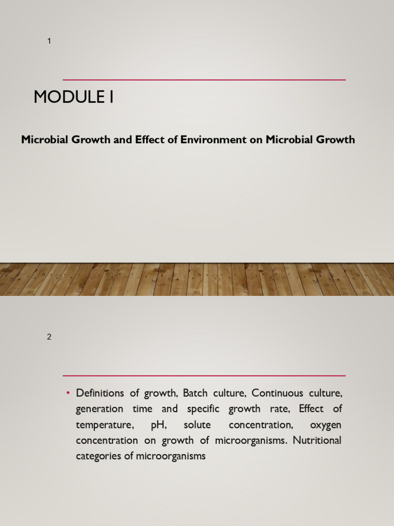 Microbial Growth and Environmental Effects | PDF | Bacteria | Microorganism