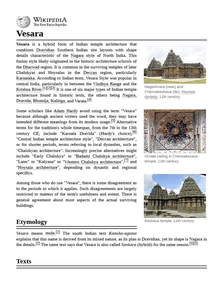 Vesara Architecture: A Hybrid Style | PDF | Style | Architectural Design