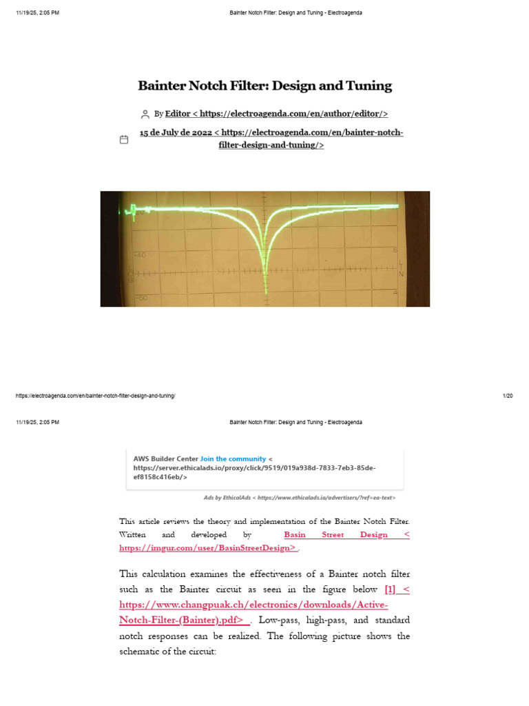 Bainter Notch Filter Design Guide | PDF | Electronic Filter | Filter ...