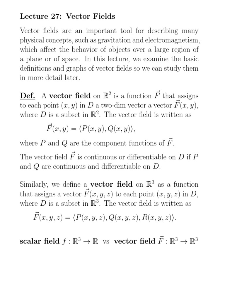 L27 | PDF | Vector Space | Multivariable Calculus