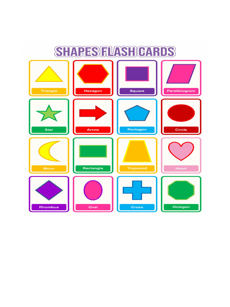 Printable Shapes Flash Cards 371465.Jpg | PDF