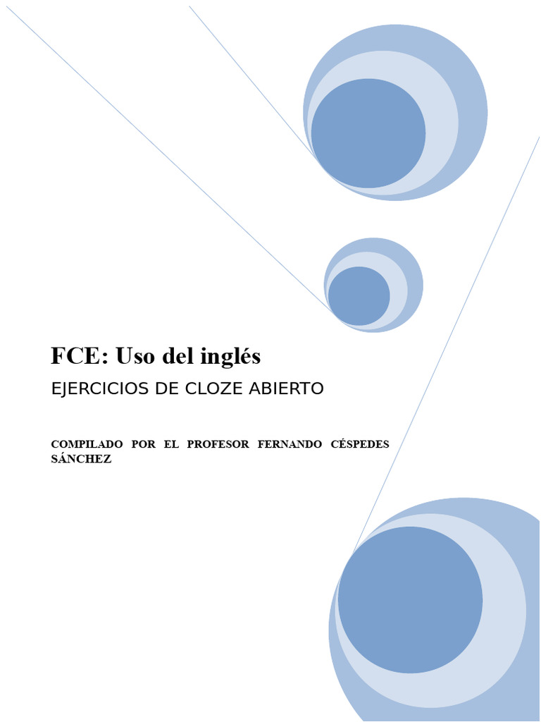 FCE Open Cloze | PDF