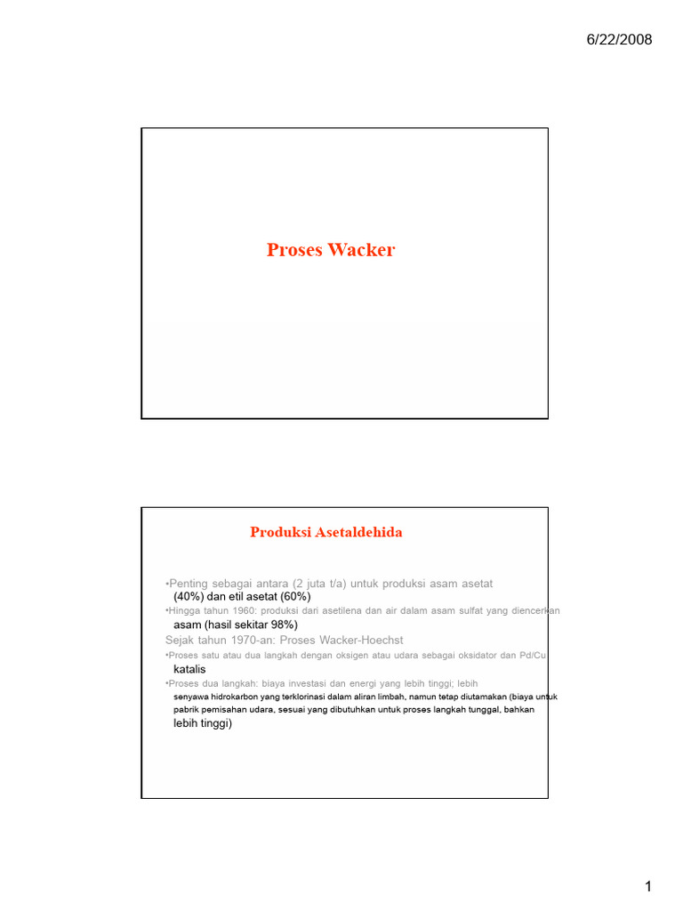 Slide Proses Wacker 2008 | PDF