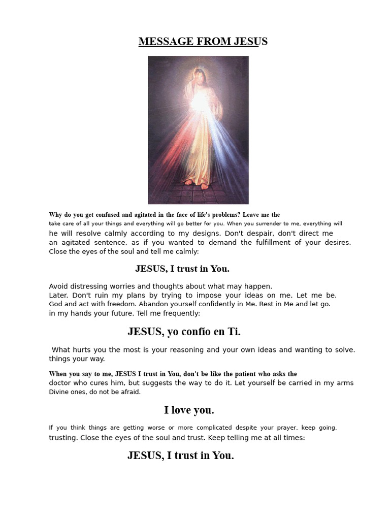 Message from Jesus | PDF | Jesus | Prayer
