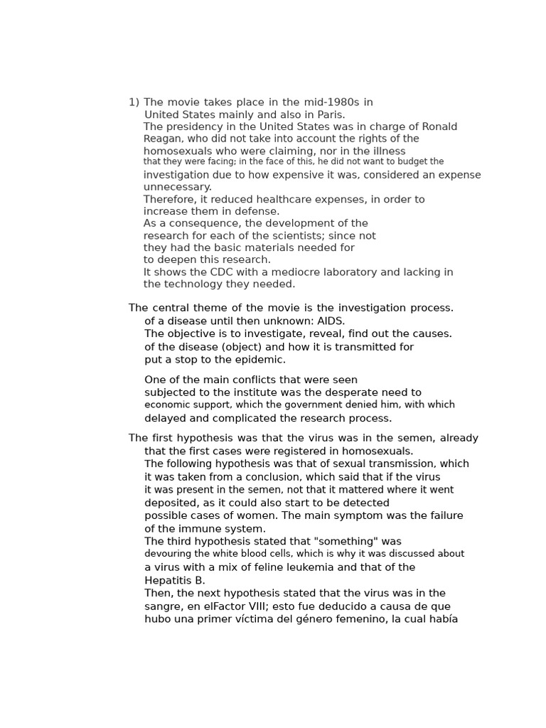 Analysis of The Movie "And The Band Played On" | PDF | Hypothesis | Hiv ...